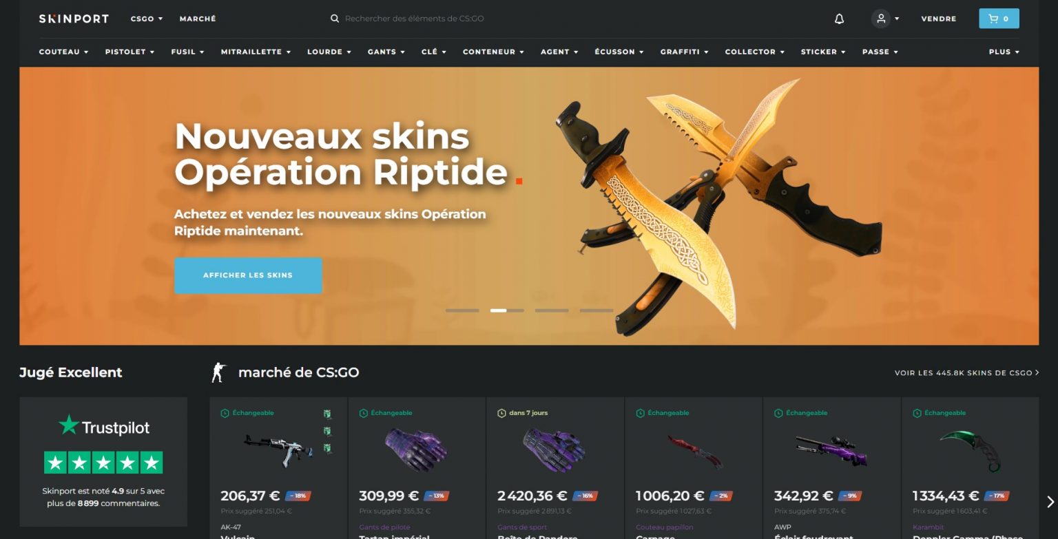 Skinport Recenze a bonusy - CSGO Dude