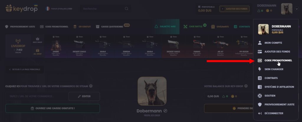 Code Promo Key-Drop (octobre 2025) | CSGO Dude